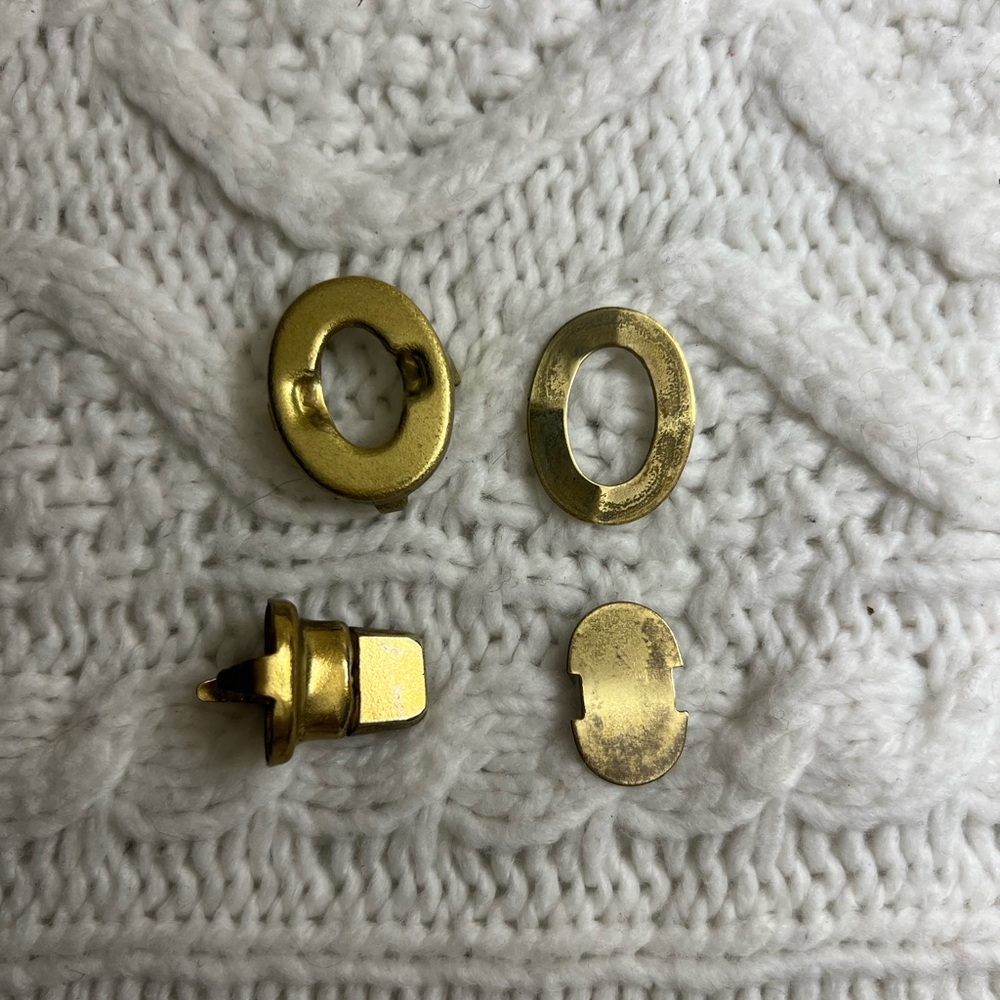 Vintage Coach Turnlock Replacement Hardware Brass - Gem